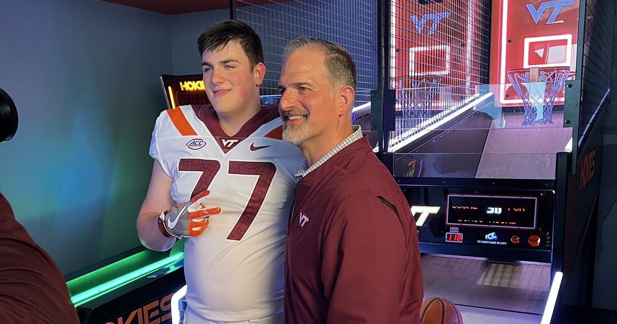'24 OL Mason Wade feels at home at Virginia Tech