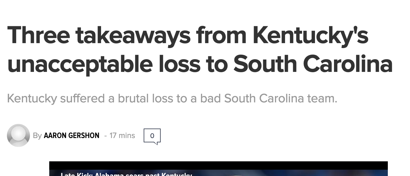 UK site not very complimentary of us lol