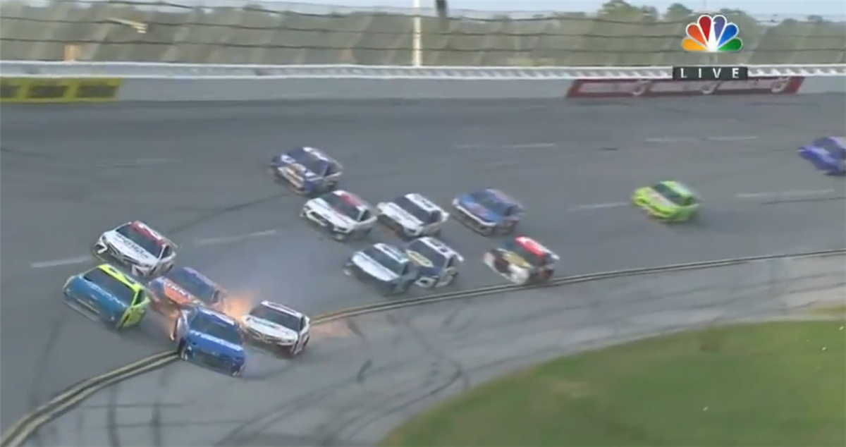 Yellow line controversy mars Denny Hamlin's win at Talladega