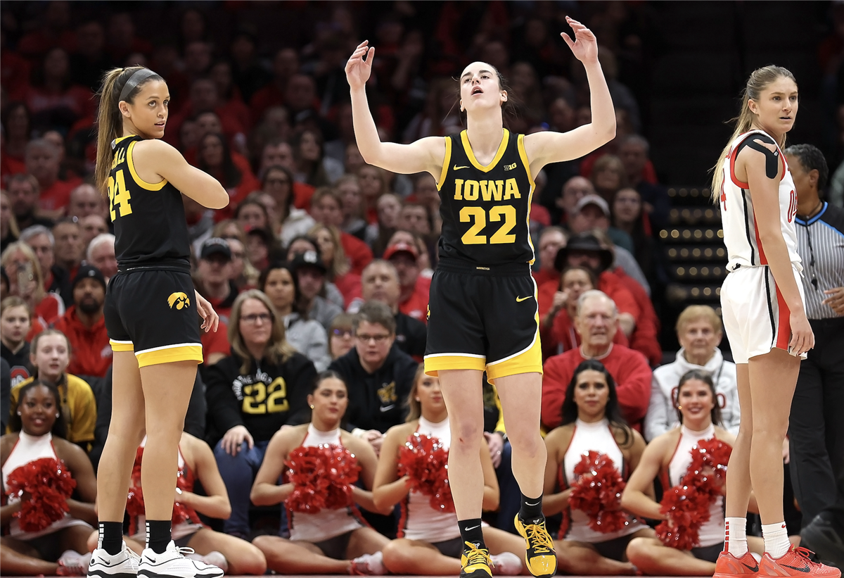 Iowas Caitlin Clark Reacts To Ohio State Court Storming Collision