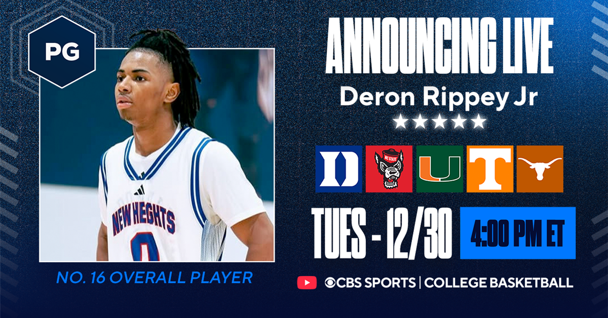 Five-star point guard Deron Rippey Jr. to announce commitment live on ...