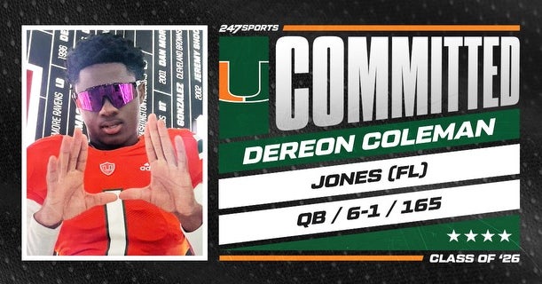 2026 QB Dereon Coleman commits to Miami