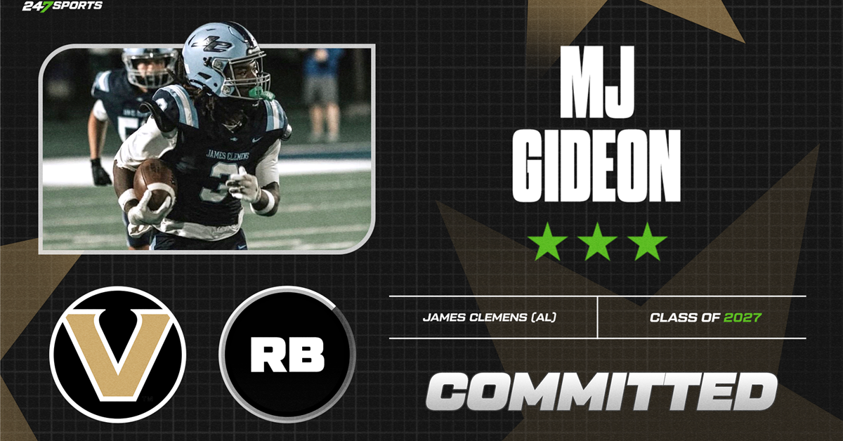 2027 three-star RB MJ Gideon commits to Vanderbilt