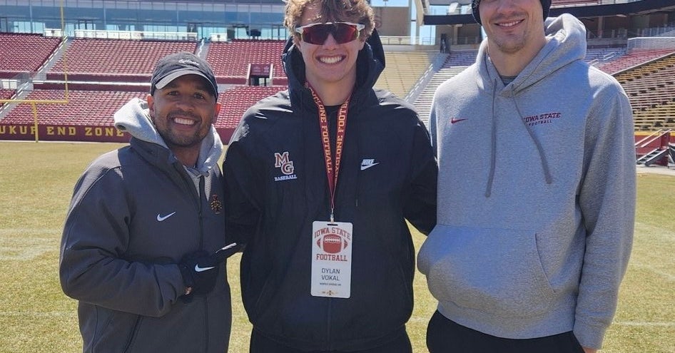 2025 ATH Dylan Vokal makes the trip to Iowa State for spring practice
