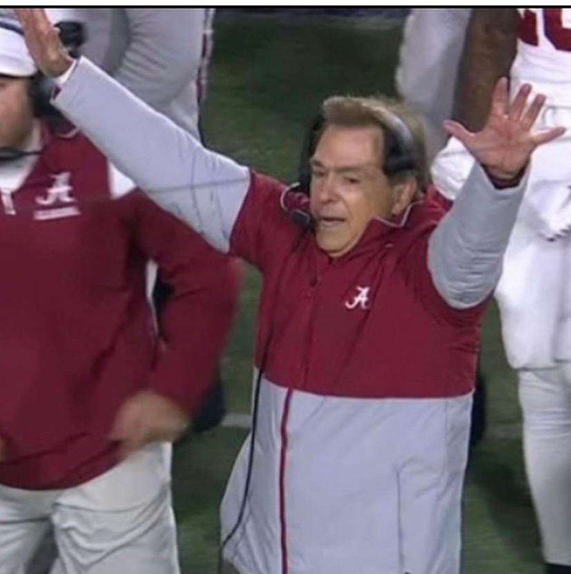 This pic of Saban makes me smile