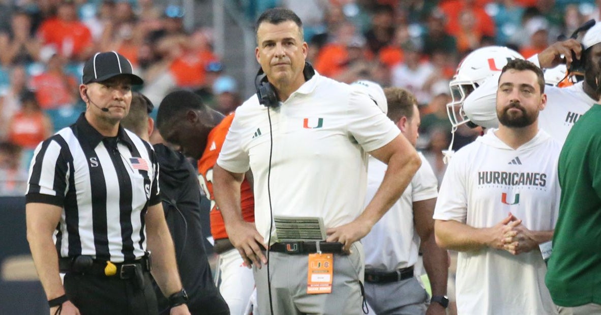 Everything Mario Cristobal said ahead of Miami's first-ever game ...