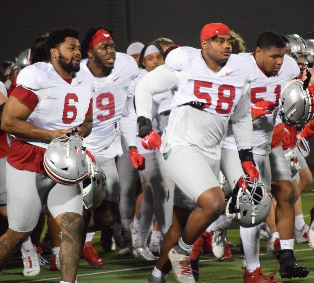 Sights and Sounds: Buckeyes back on practice field for first day in pads