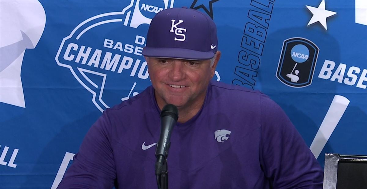Pete Hughes speaks after Kansas State’s 19-4 win against Louisiana Tech ...