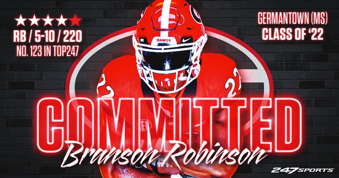 UGA lands a pledge from Top247 RB Branson Robinson