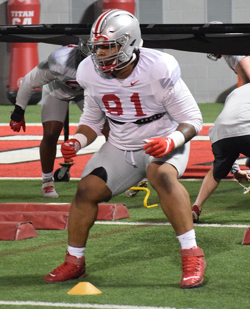 Sights and Sounds: Buckeyes back on practice field for first day in pads
