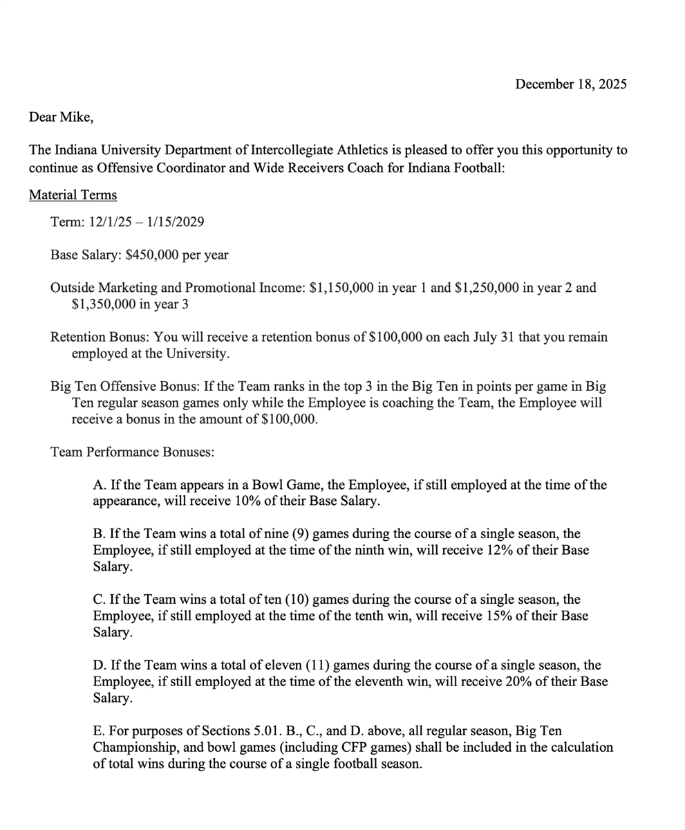 Contract details for Indiana defensive coordinator Bryant Haines ...