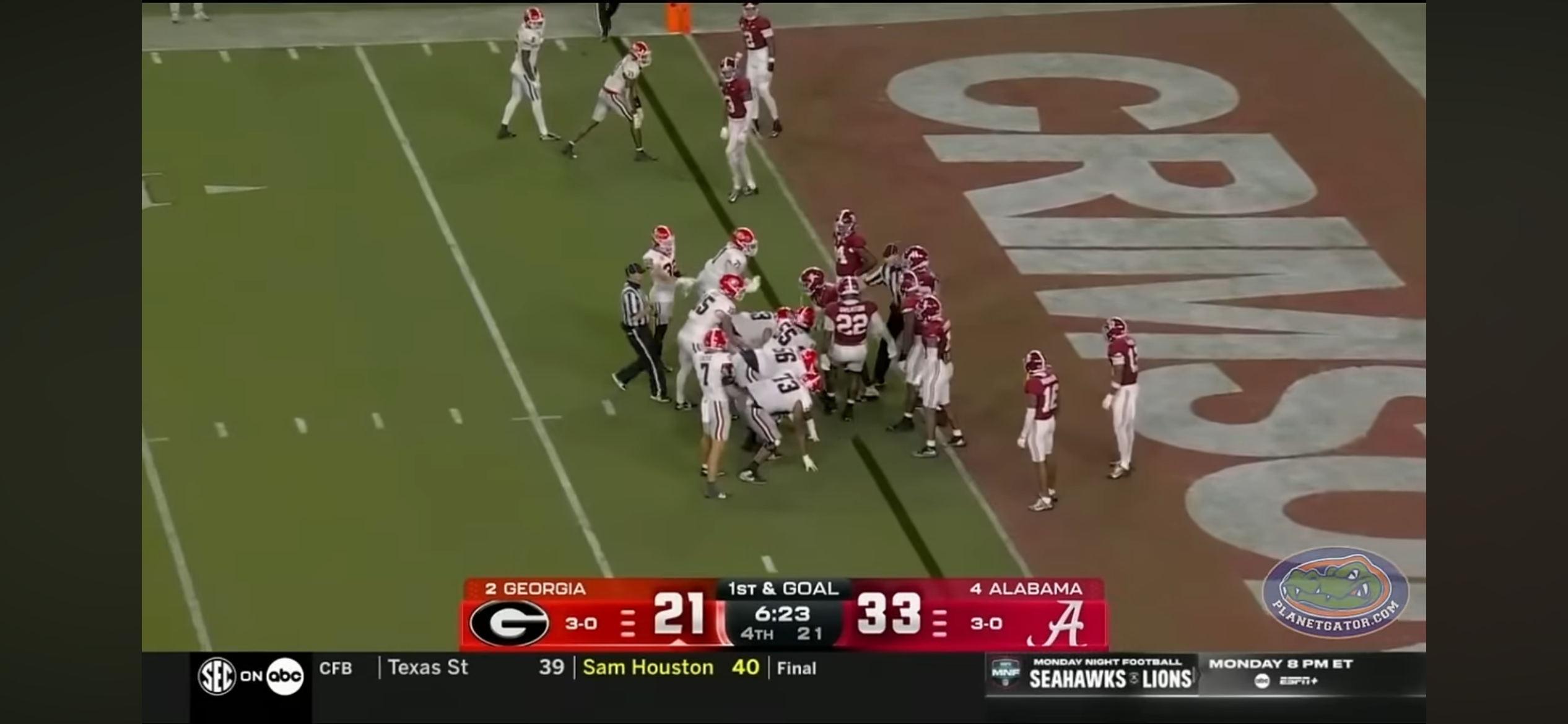 Has anyone looked to see who it was for Bama