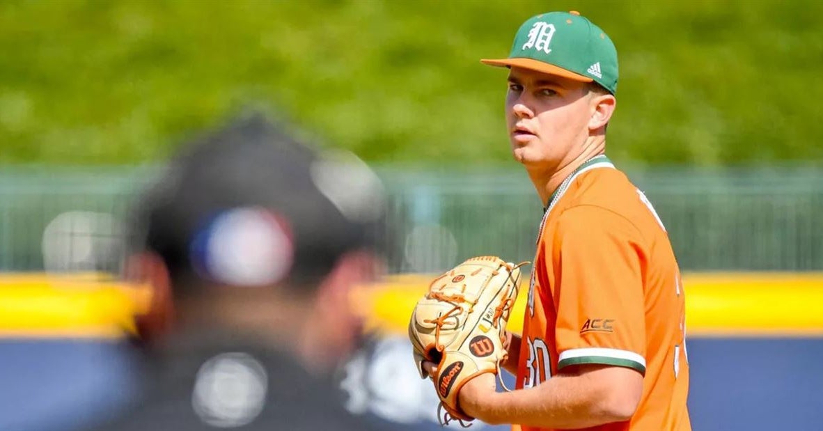 Karson Ligon returns to the mound, No. 17 Miami splits doubleheader ...
