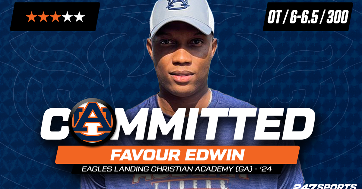 Big OT Favour Edwin signs with Auburn