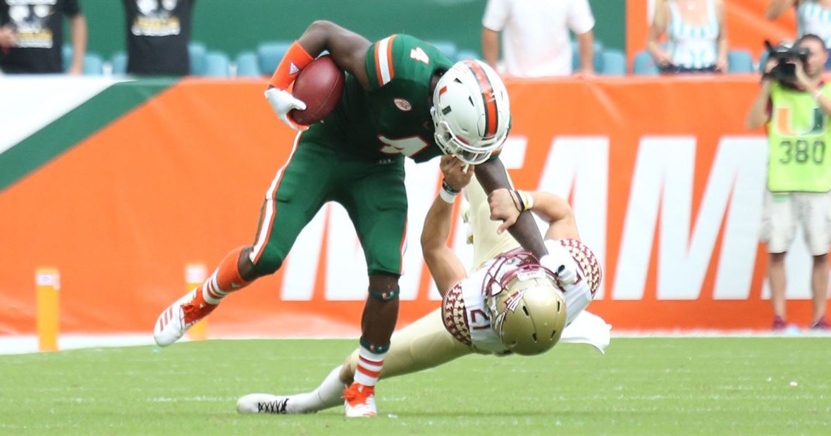WR Thomas Fights Through An Injury, Helps Spark Miami's Comeback