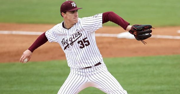 Texas A&M pitcher Nathan Dettmer picked by the Oakland Athletics in the ...