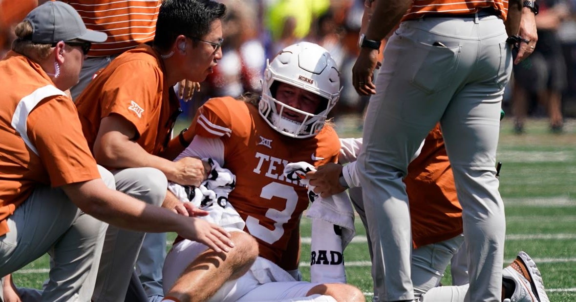 Texas' Steve Sarkisian mum on starting QB against UTSA amid injuries to Quinn Ewers, Hudson Card