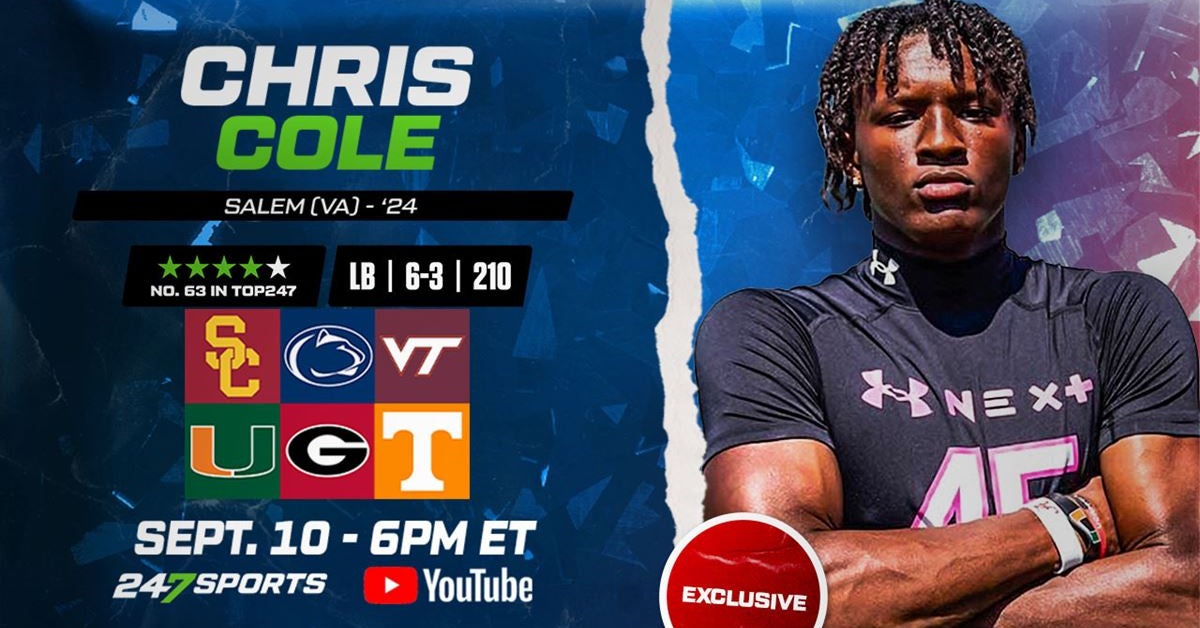 Top 100 LB Chris Cole previews Sunday announcement on 247Sports youtube channel