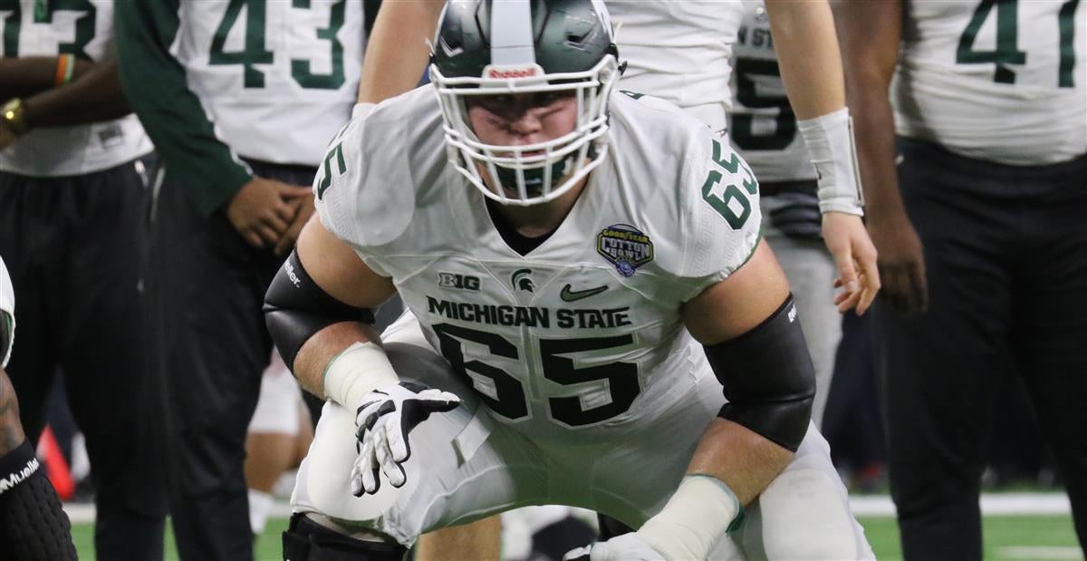MSU OL Brian Allen shows off athleticism with backflip