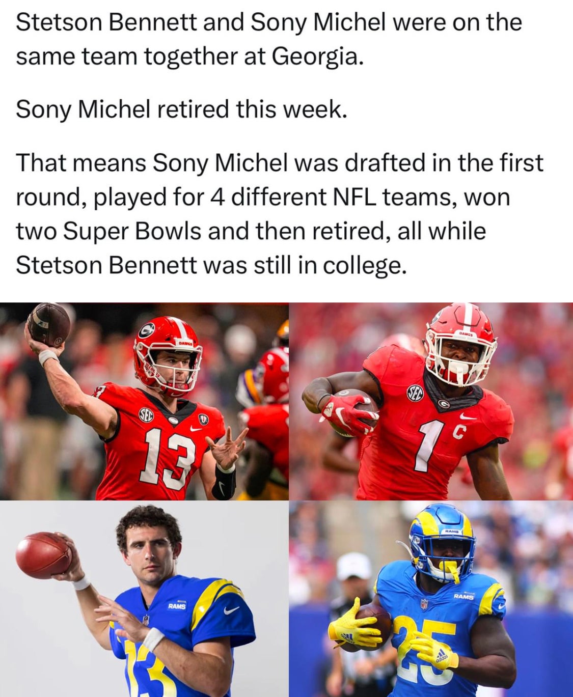 Funny meme on Stetson Bennett