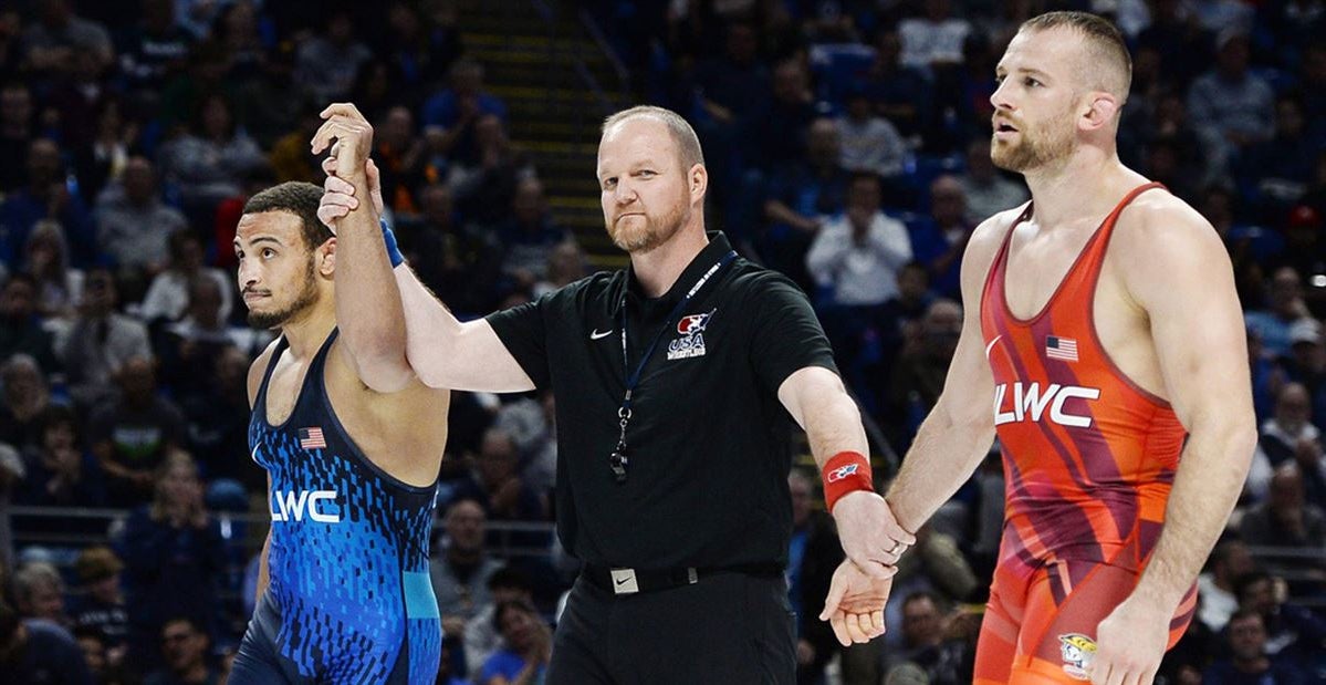 Penn State wrestler Aaron Brooks stuns world champ David Taylor to earn ...
