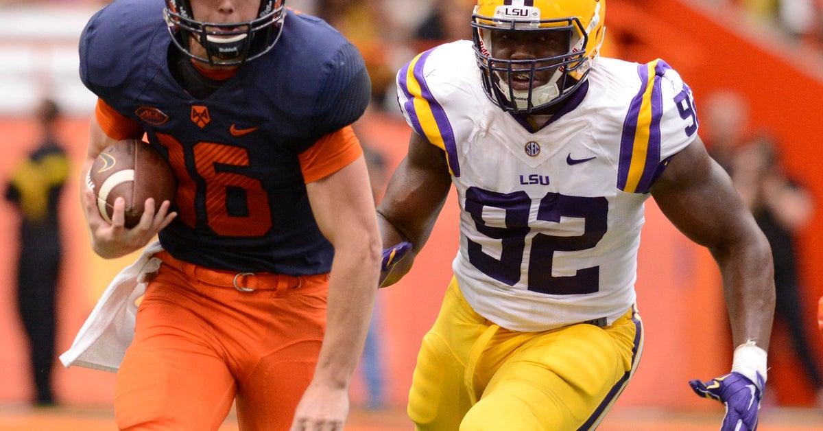 LSU DE Lewis Neal doesn't need a helmet