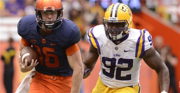 LSU DE Lewis Neal doesn't need a helmet