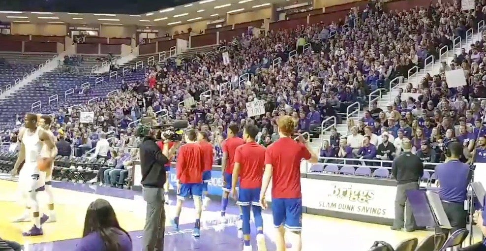 Kansas State fans chant 'F-B-I' at Kansas players