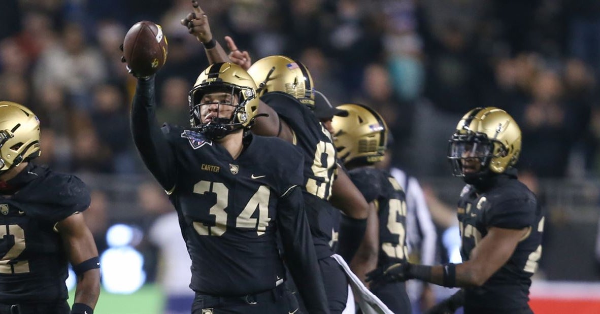 Army sackmaster Andre Carter has the potential to make history