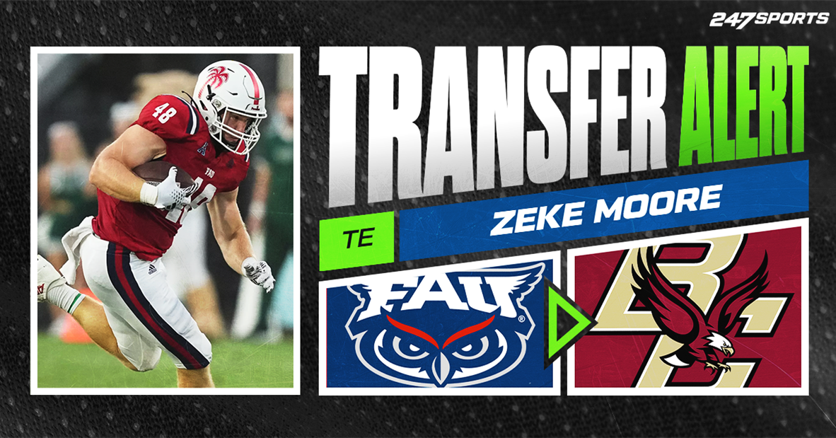 Transfer commit TE Zeke Moore goes on the record on why he chose Boston ...