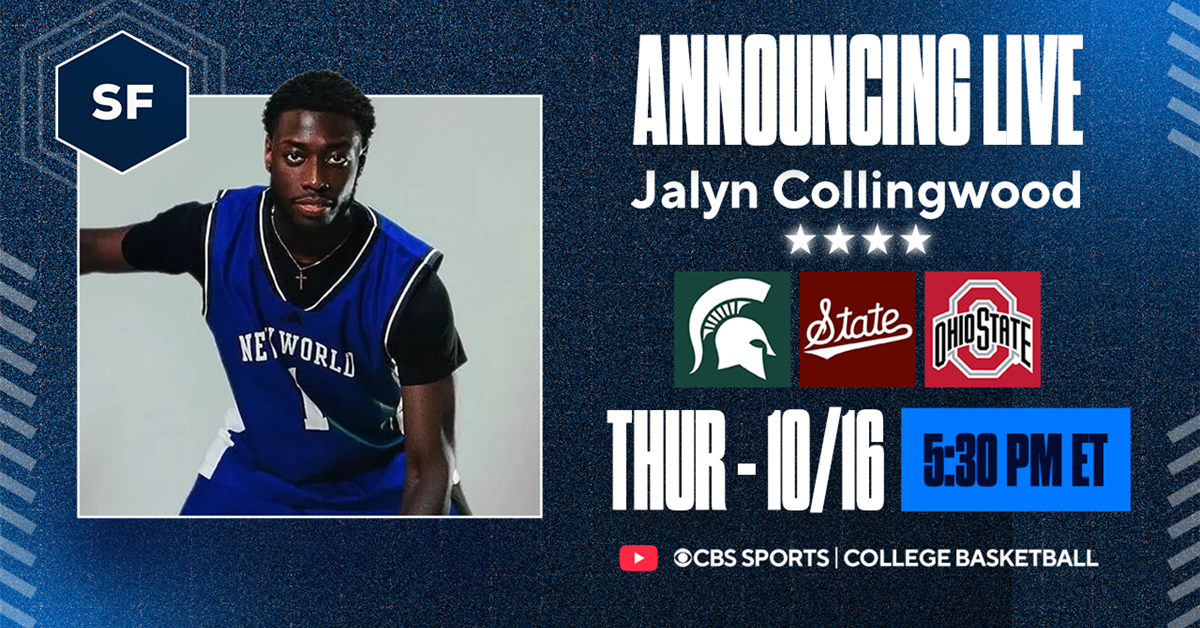 Four-star forward Jalyn Collingwood set to announce live on the CBS ...
