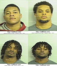 Four Alabama football players arrested
