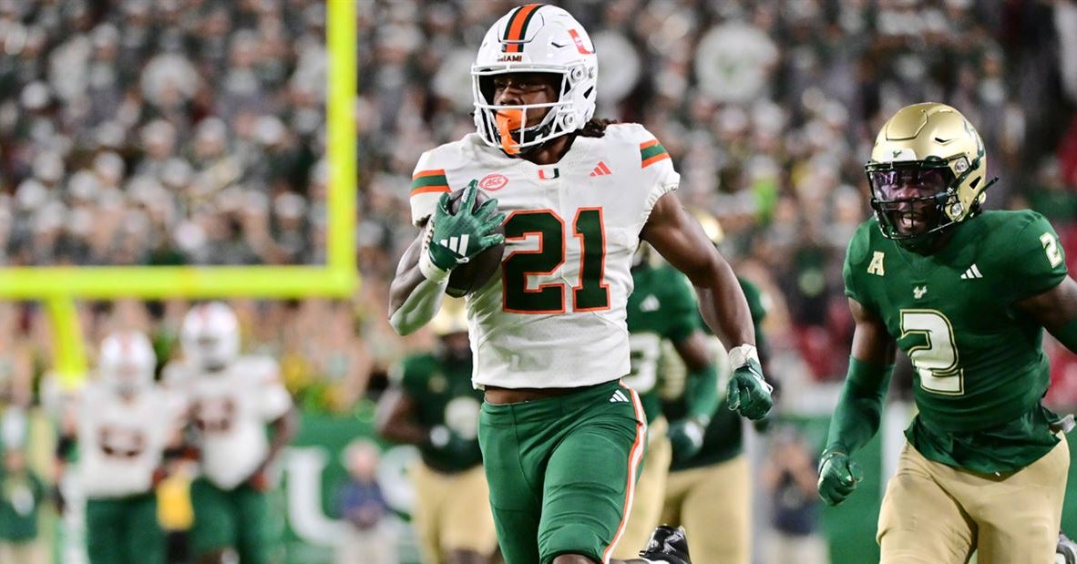 Miami snap counts against USF