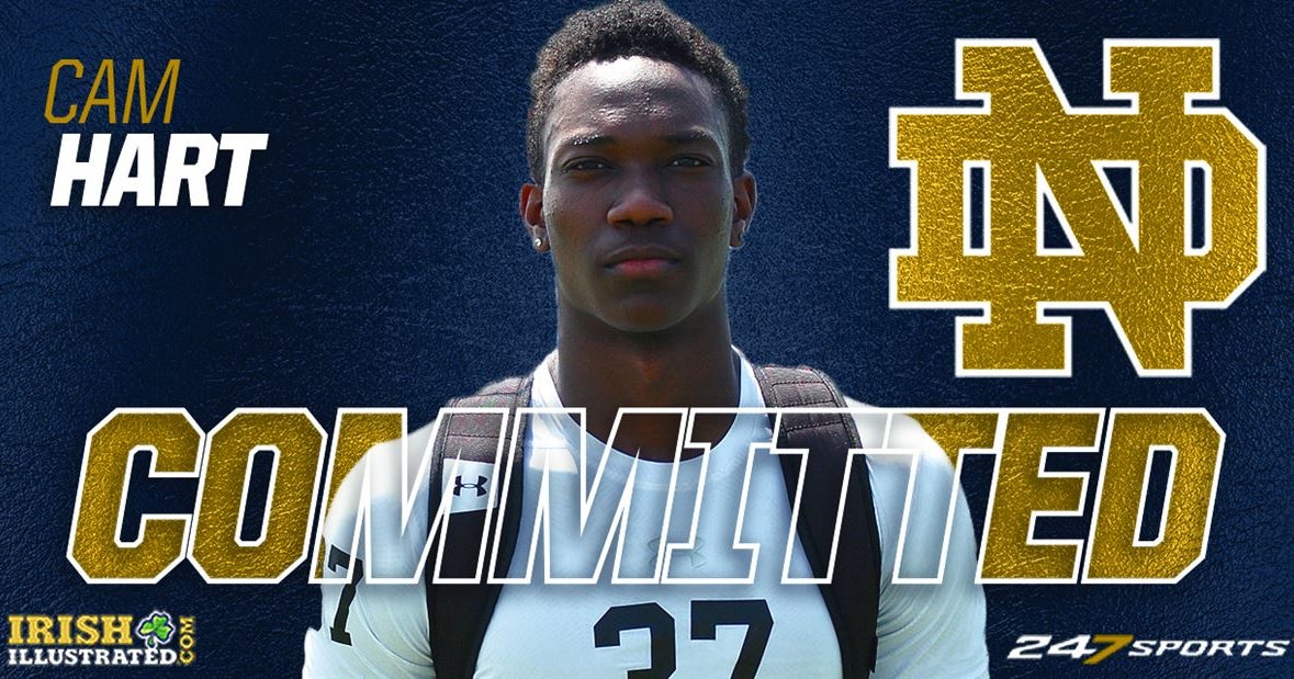 BREAKING: Class of 2019 WR Cam Hart commits to Notre Dame