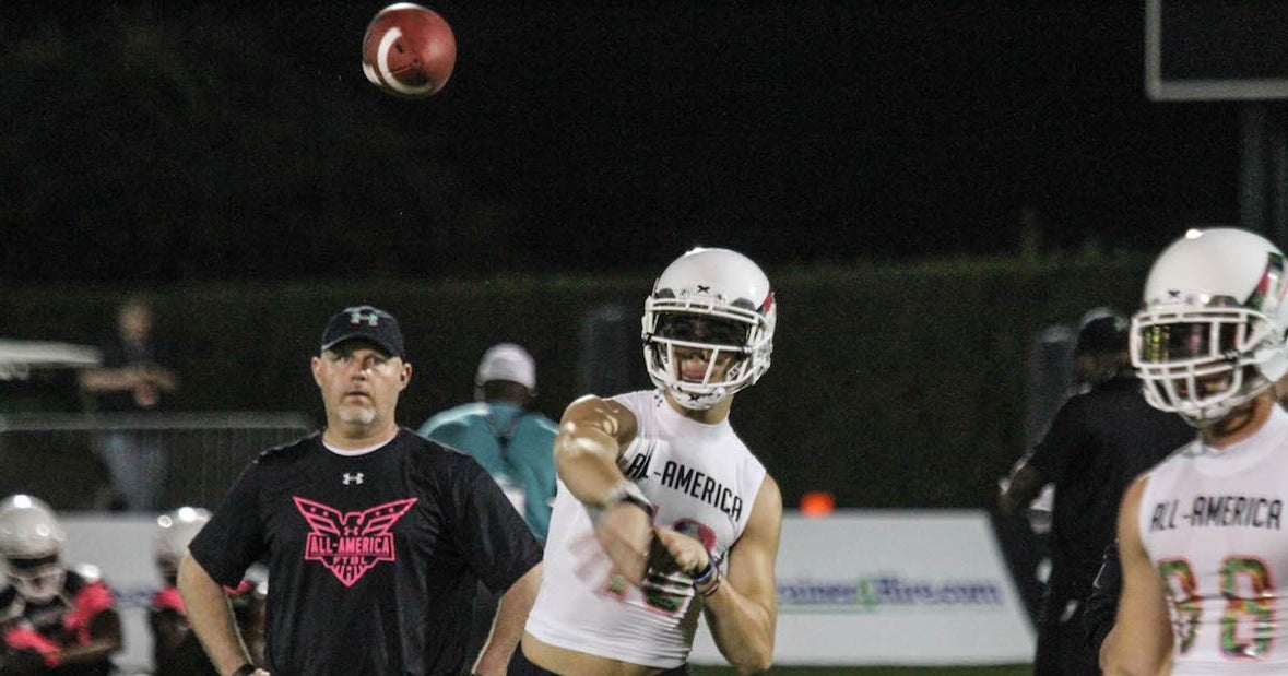 Watch Texas A&M QB signee Calzada work at UA All-America week