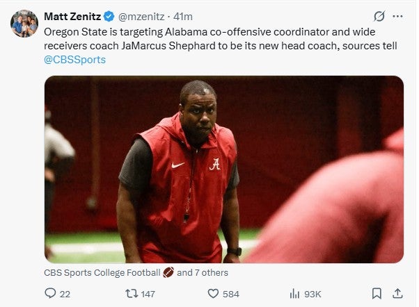 Oregon State Targeting JaMarcus Shephard as Next Head Coach