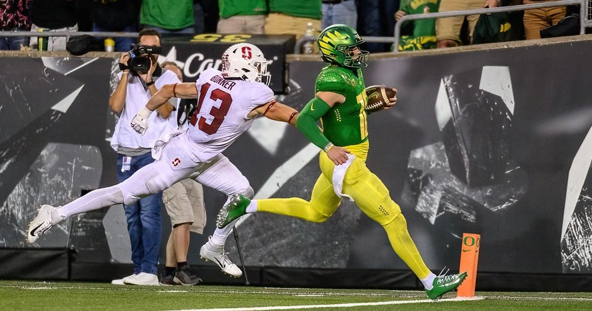 Bo Nix admits he was sucking wind after 80-yard touchdown run
