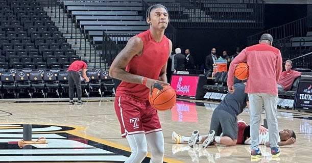 White looks warmed up and ready to go for Temple’s game at VCU