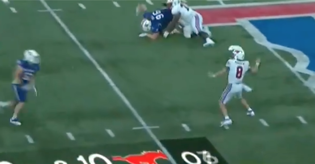 Tanner Mordecai: SMU QB tosses Hail Mary for game winning TD over ... Tanner Mordecai: SMU QB tosses Hail Mary for game winning TD over ...