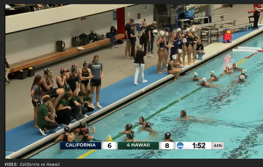 Water Polo-BW chmpship/ NCAA's v Cal, W8-7 /v #1 Stanford, L4-13