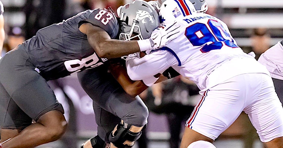 Snap count surprise: Ademola Faleye’s blocking boosts a stabilized WSU ...