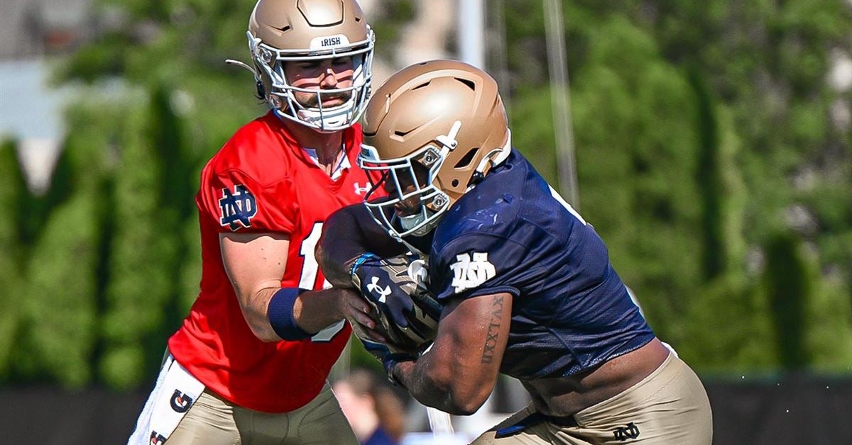 Notre Dame Football Practice Clips — Jeremiyah Love, Devyn Ford and ...