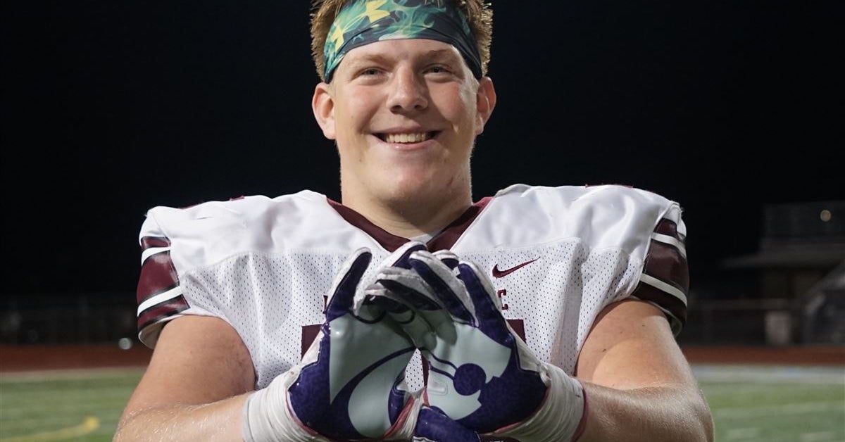 Kansas State offensive line commit Kyle Rakers starts off senior season ...