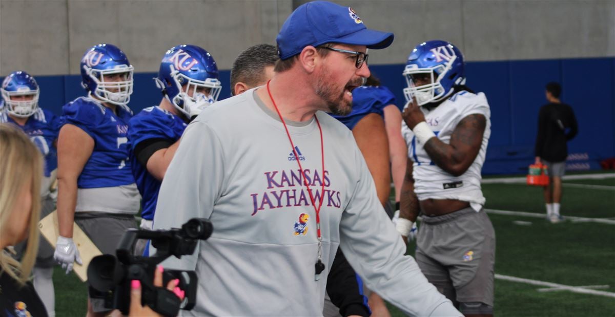 KU football spring practice notes from offensive position coaches