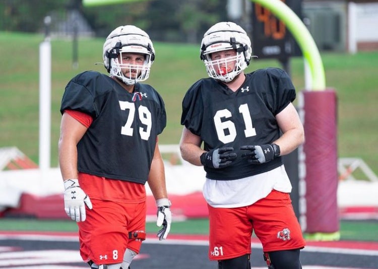 What does Frady bring to the offensive line room at Virginia Tech?