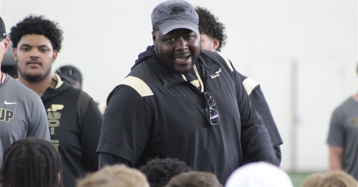 Purdue offensive line coach Marcus Johnson is racking up miles as the ...