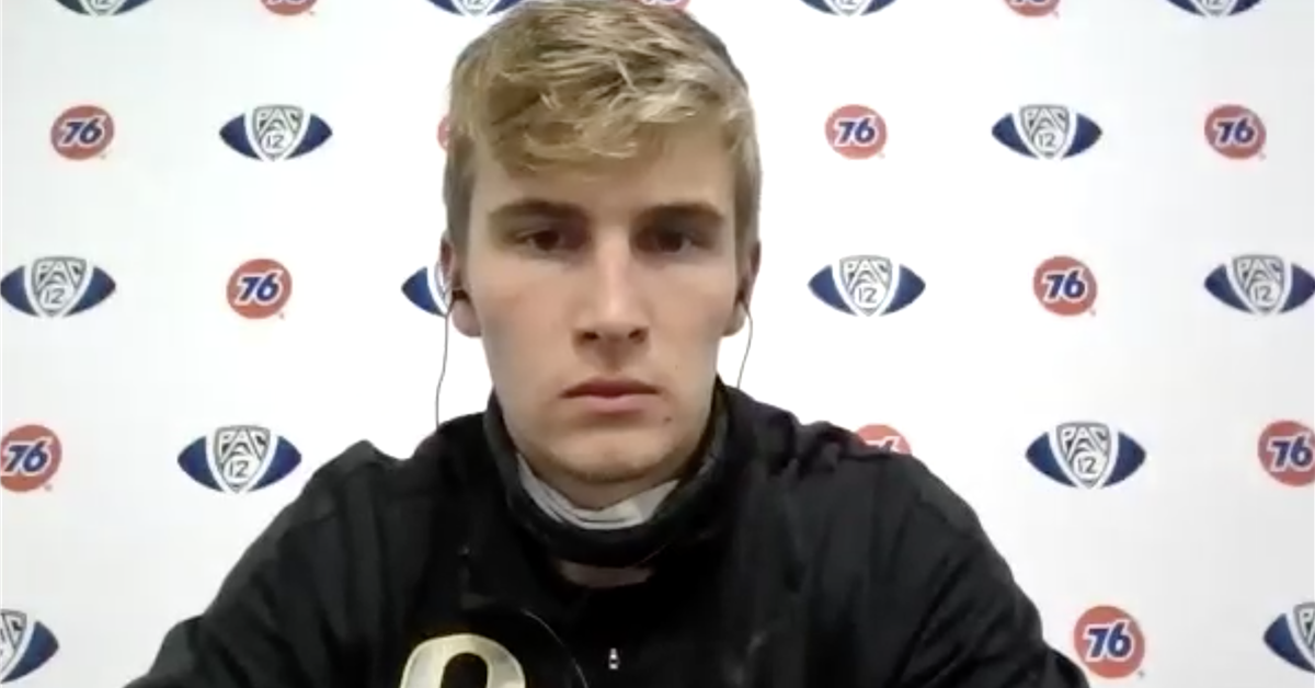 Watch: Oregon QB Tyler Shough talks after Pac-12 Title win