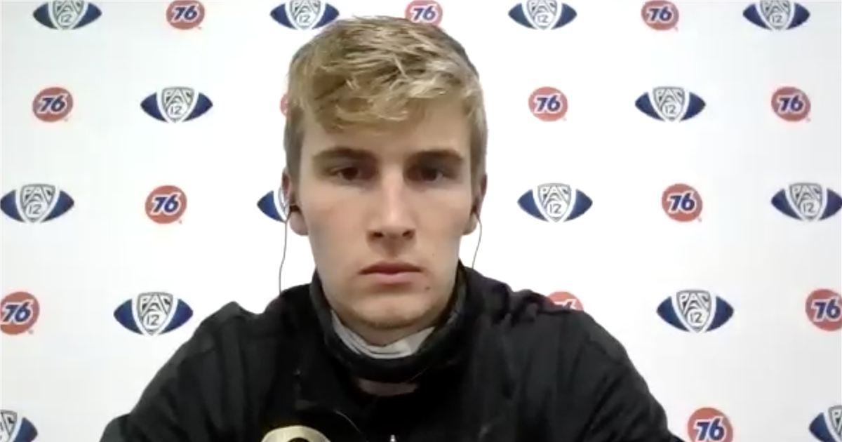 Watch: Oregon QB Tyler Shough talks after Pac-12 Title win