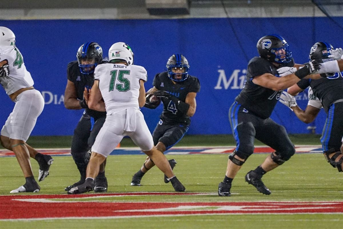 SMU leans on makeshift O-line, backs combine for big night rushing