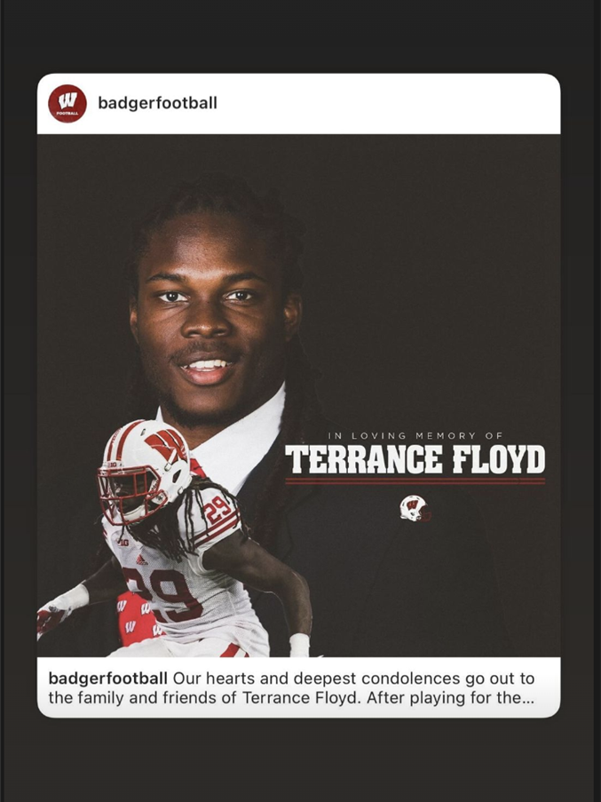 Former Wisconsin CB Terrance Floyd dies, Badgers confirm